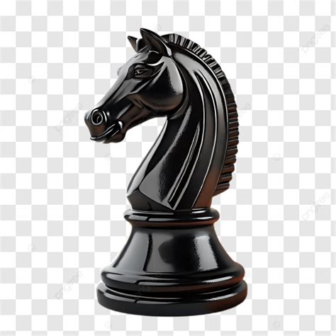 Black Knight Chess Piece Shiny Ebony Finish Deta Knight Black Knight