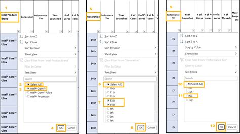 Comparison Charts For Intel Desktop Processors