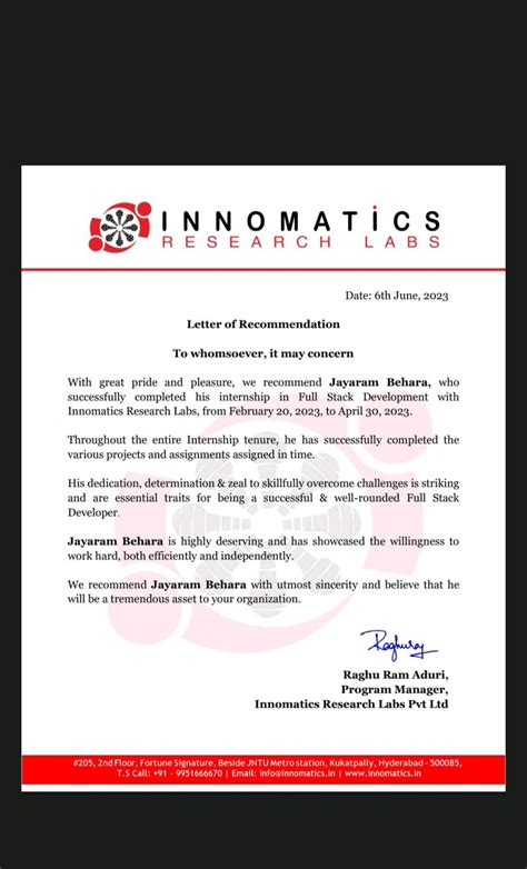 Internship Fullstackdevelopment Jayaram Behara