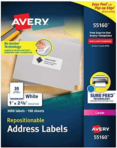 Amazon Avery File Folder Labels With Sure Feed 2 3 X 3 7 16