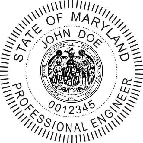Maryland Pre Inked Engineer Stamp