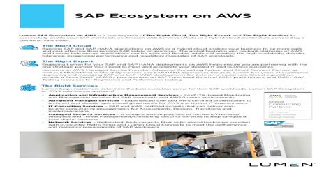 Pdf Sap Ecosystem On Aws Dokumentips