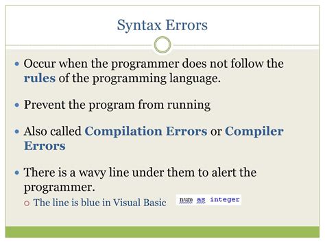 501 Understand Different Types Of Programming Errors Ppt Download