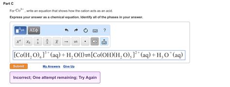 Solved Part C For Co3 Write An Equation That Shows How The