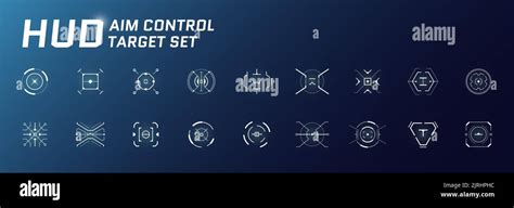 Hud Aim Control Target System Set Gui And Fui Interface Futuristic