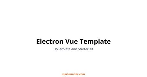 electron vue template starter index