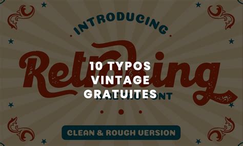 Typographies Vintage Gratuites