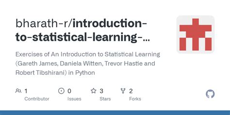 Github Bharath Rintroduction To Statistical Learning Exercises Python Exercises Of An