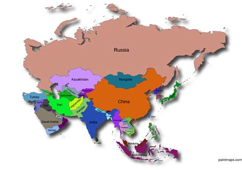 Asia Map PNG