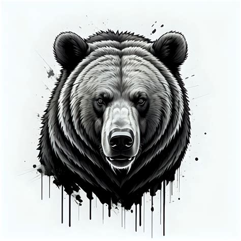 Гризли Пивная Голова Цифровое Искусство Вектор Svg Png Изображение Высокого Разрешения Для