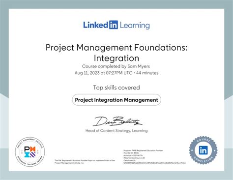 Sam Myers On Linkedin Certificate Of Completion