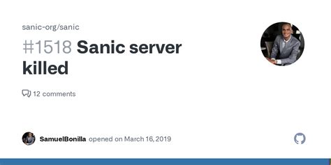 Sanic Server Killed · Issue 1518 · Sanic Orgsanic · Github