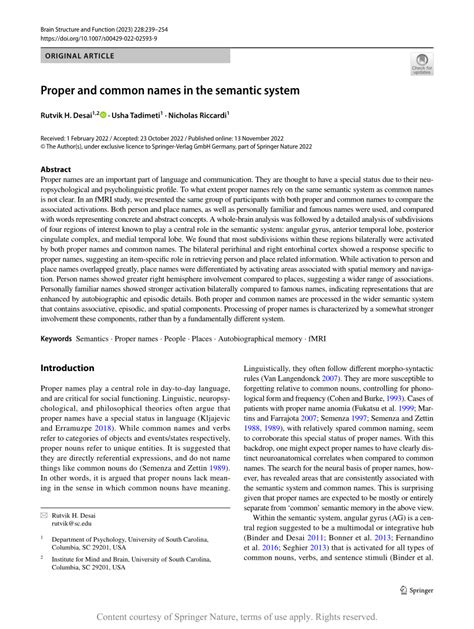 proper and common names in the semantic system request pdf
