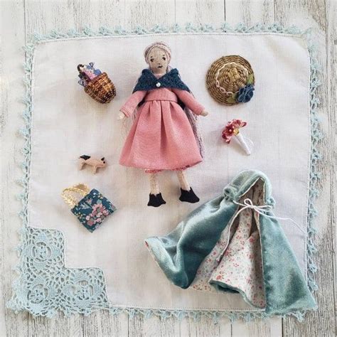 Tiny Woman Rag Doll Sewing Pattern Mini Doll Pattern A4 Pdf Etsy