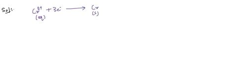 A Chromium Metal Electrode Is Added To A Chromium Nitrate Solution