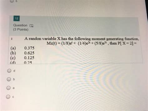 solved 12 question 3 points a b c d a randon