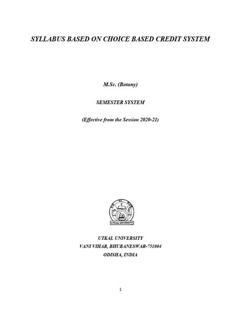 Msc Botany Pdf