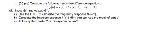 Solved 1 30 Pts Consider The Following Recursive Chegg Com