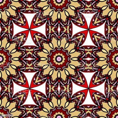 아트 데코 추상적인 꽃으로 완벽 한 패턴입니다 원활한 벡터 일러스트 레이 션 0명에 대한 스톡 벡터 아트 및 기타 이미지 0