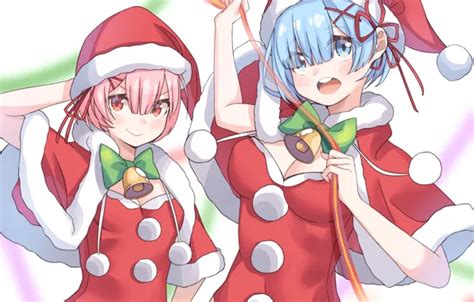Download Wallpaper Girl New Year RAM REM Re Zero Kara Hajime Chip Isek Or Seikatsu Section