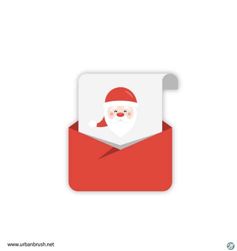 산타의 편지 봉투 템플릿