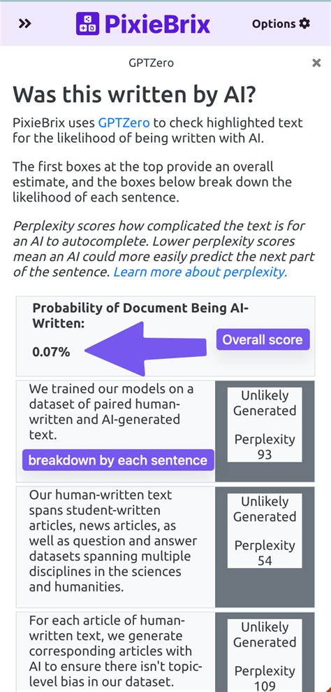 Detect AI Writing With GPTZero PixieBrix