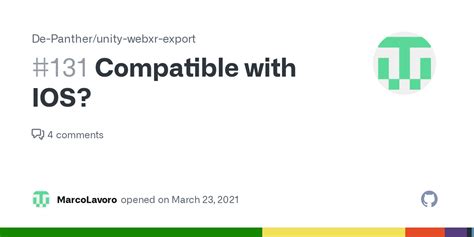 Compatible With Ios · Issue 131 · De Pantherunity Webxr Export · Github