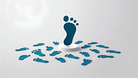 3d Flat Icon As Unique Footprint Among Footprints Concept As A Single