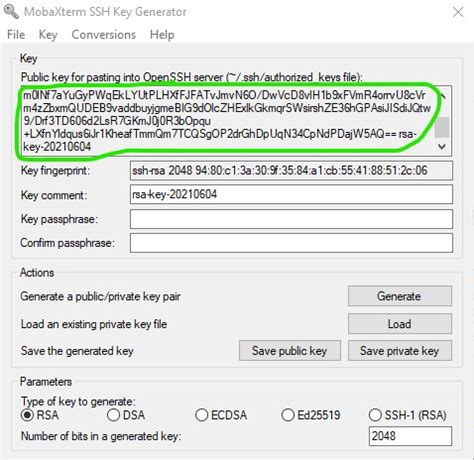 Generating SSH Key Pair Using MobaXterm MDOQ