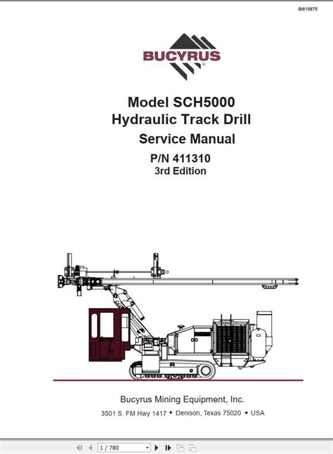 Caterpillar Hydraulic Track Drill Sch5000 Service Manual Bi615875
