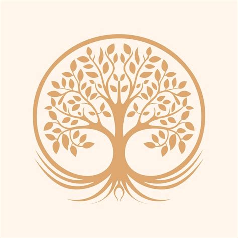 Premium Vector Life Tree Emblem Vector Symbolizing Growth Renewal And Natural Beauty In