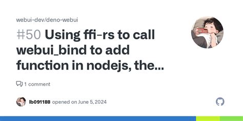 using ffi rs to call webui bind to add function in nodejs the function