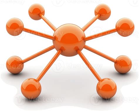 Orange Interconnected Sphere Network Graphic 60726741 Png