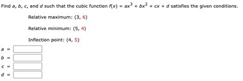 Solved Find A B C And D Such That The Chegg
