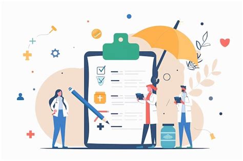 digital health app illustration set premium ai generated vector