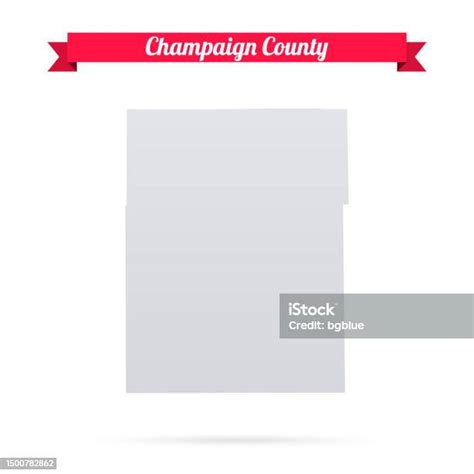 일리노이주 샴페인 카운티 빨간색 배너가 있는 흰색 배경에 지도 0명에 대한 스톡 벡터 아트 및 기타 이미지 0명 공란 국가 지리적 지역 Istock