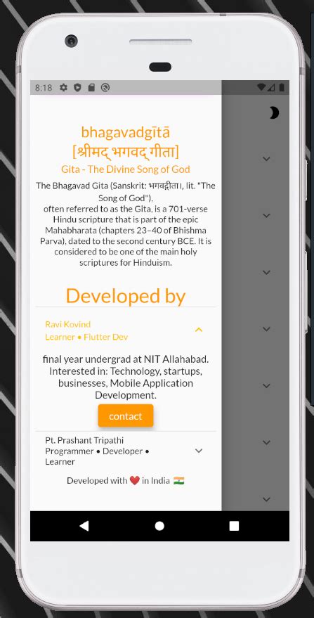 Bhagavad Gita App Using Flutter And Bhagavad Gita Api