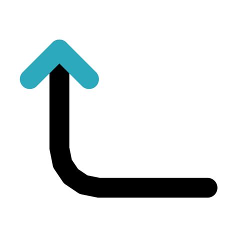 Turn Up Left Direction Round Vector Svg Icon Svg Repo