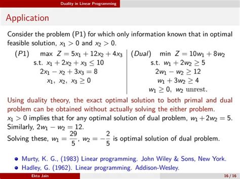 Presentation On Duality Theory In Operations Research Ppt