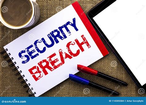Handwriting Text Security Breach Concept Meaning Unauthorized Access