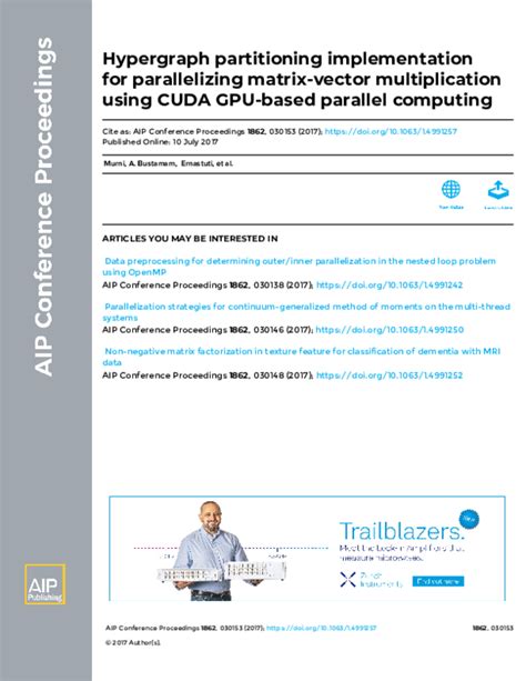 Pdf Hypergraph Partitioning Implementation For Parallelizing Matrix
