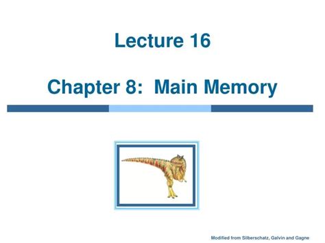 Ppt Lecture 16 Chapter 8 Main Memory Powerpoint Presentation Free