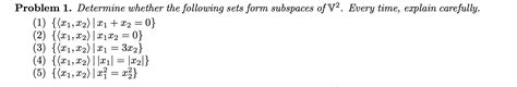 Solved و Problem 1 Determine Whether The Following Sets