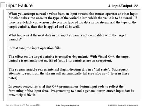 C Inputoutput Streams 4 Inputoutput 1 The Basic
