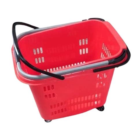 Plastic Drum Trolley Super Market Rolling Basket For Shopping At Rs