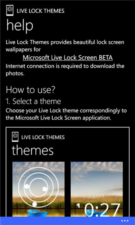 Live Lock Themes App For Windows Phone 81 Live Lock Screen Beta