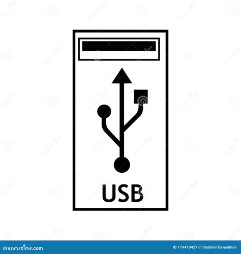 Usb图标 库存例证 插画 包括有 设备 端口 符号 计算机 文件 暗箭伤人者 形状 电子 179410427