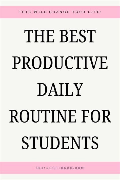 The Best Productive Daily Routine for Students | Daily routine schedule ...