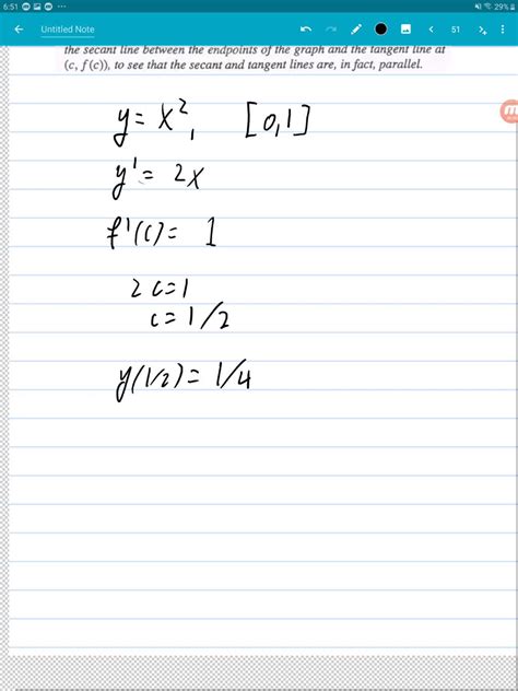 SOLVED In Exercises Find A Point C Satisfying The Conclusion Of The MVT For The Given