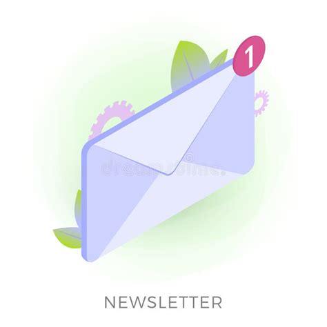 Newsletter Subscription Flat Isometric Design Icon Concept E Mail Marketing Message With